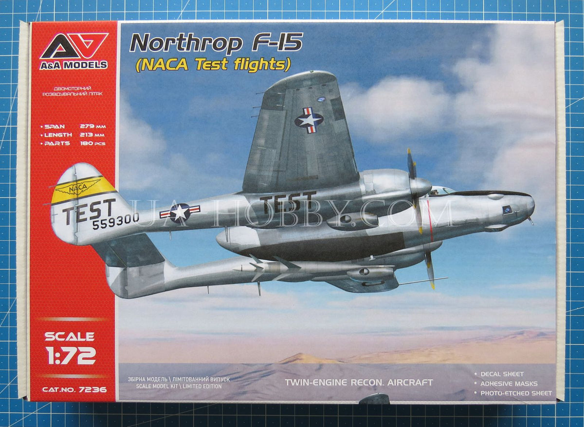 1/72 Northrop F-15 (NACA Test flights). A&A Models 7236 – UA-hobby