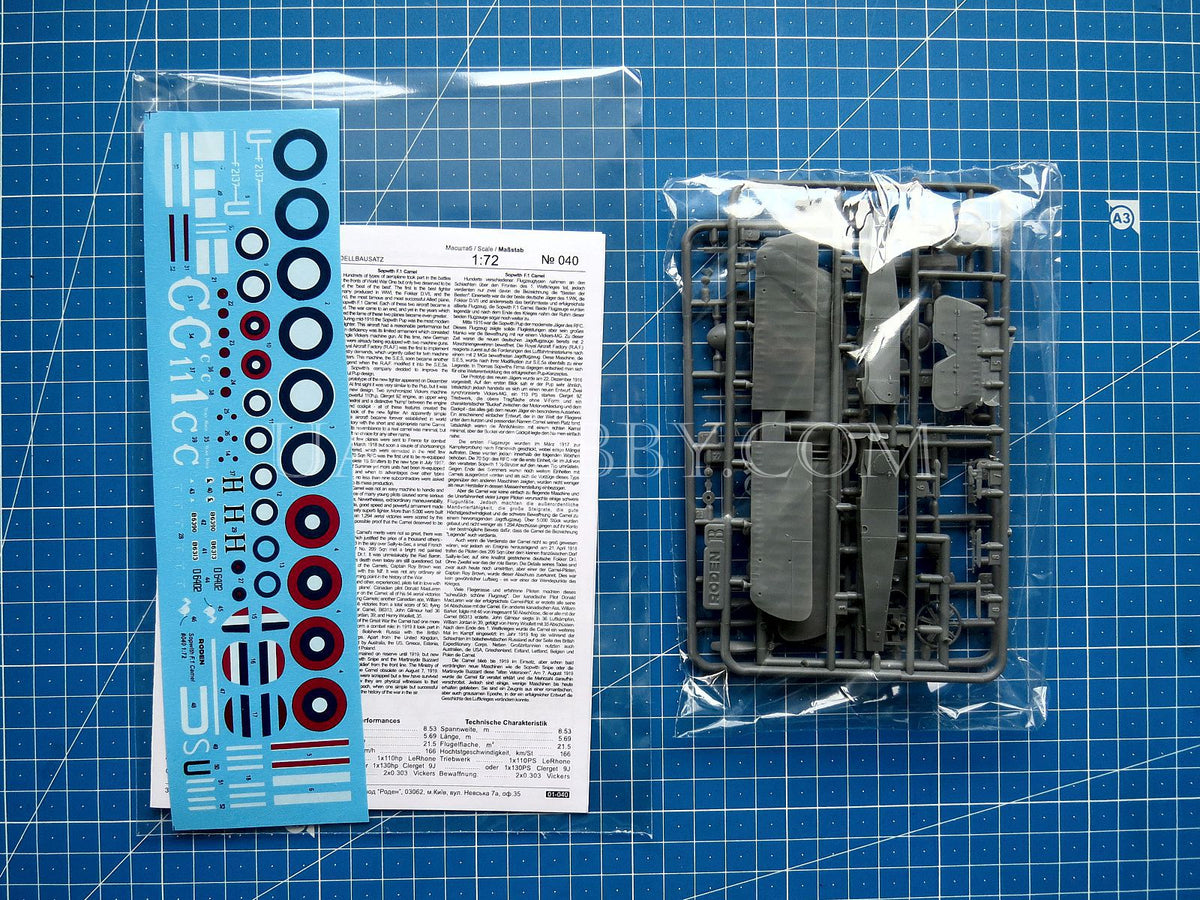 1/72 Sopwith F.1 Camel. Roden 040 – UA-hobby