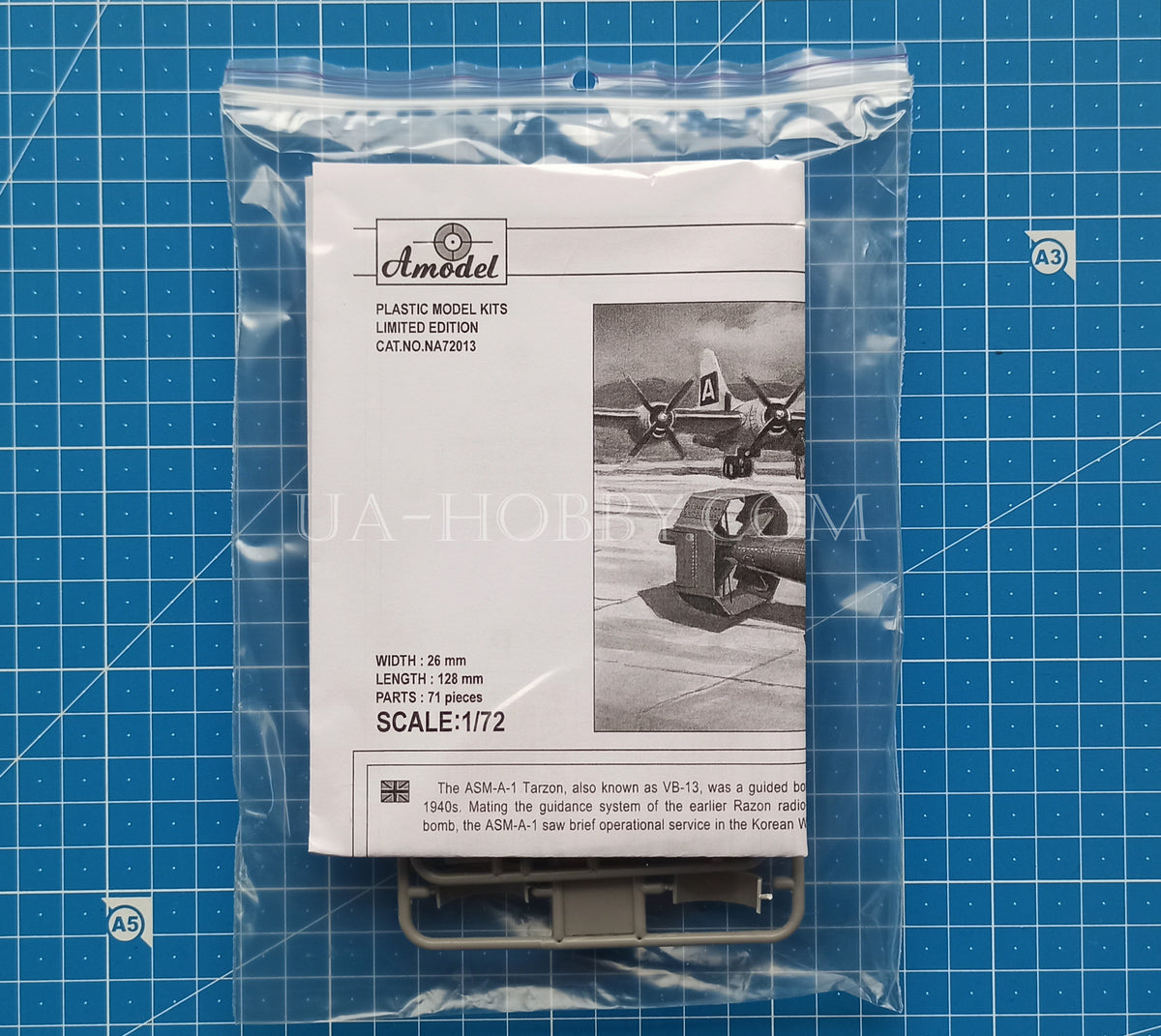 1/72 ASM-A-1 (VB-13) Tarzon US guided bomb. Amodel NA72013 – UA-hobby