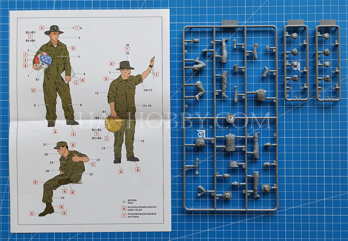1/32 US Helicopter Pilots Vietnam War (Vietnam War). ICM 32114 – UA-hobby